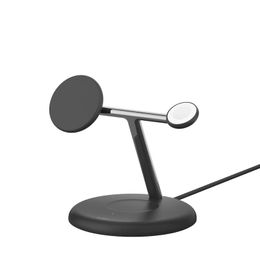 Belkin Ladestation &raquo;BoostCharge Pro 3-in-1&laquo; iPhone 17/Air/16/15, Pixelsnap, AirPods, Apple Watch schwarz Kunststoff, Metall Qi2-Technologie erm&ouml;glicht eine 