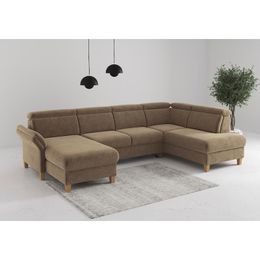 OTTO home Wohnlandschaft &raquo;Glendale, U-Form&laquo; inkl. Kopfteilverstellung, wahlweise mit Vorziehsitz und Bettkasten 100% Polyester B/H/T: 321cm x 84cm x 