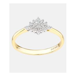 Diamant L'&eacute;ternel Cluster-Ring aus 375 Gelbgold mit Diamant | Gr.: 53