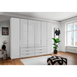 Wiemann Kleiderschrank &raquo;Monaco&laquo; mit Glasfront sowie hochwertige Beschl&auml;ge inkl. D&auml;mpfung wei&szlig; Floatglas, Holzwerkstoff B/H/T: 295,3cm x 216cm x 58cm, 