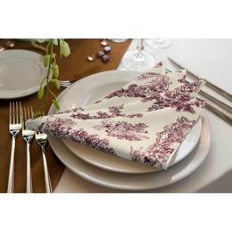 Adam Stoffserviette &raquo;Good Old Days&laquo; GOTS organic,zertifiziert durch CERES 0242Made in Germany rot Obermaterial: 100% Baumwolle Bio-Baumwolle