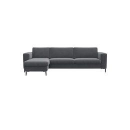 FLEXLUX Ecksofa &raquo;Fiore, super Sitzkomfort durch Kaltschaum im Sitz, L-Form&laquo; breite Armlehnen, Kaltschaum, F&uuml;&szlig;e Alu+schwarz grau 100% Polyester B/H/T: 