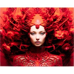 KARE Glasbild &raquo;Red All Over 50x40cm&laquo; 1 rot Glas, Polypropylen B/H/T: 50cm x 40cm x 0,4cm, Querformat
