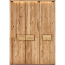 Home Affaire Kleiderschrank &raquo;Ambroise, aus Wildeiche, inkl. Passepartout&laquo; Massivholz-Kleiderschrank, im 50 cm Raster planbar braun Massivholz 