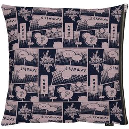 Apelt Dekokissen &raquo;Comic&laquo; Kissenh&uuml;lle mit F&uuml;llung, 1 St&uuml;ck schwarz Polyester B/L: 65cm x 65cm, 1 Stk.