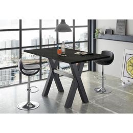 M&auml;usbacher Bartisch Gestell in X-Form (Breite 120, 140 oder 160 cm) schwarz B/H/T: 120cm x 105cm x 70cm, 120cm