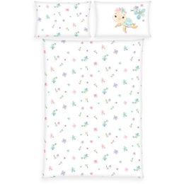 Baby Best Babybettw&auml;sche &raquo;Little Turtle&laquo; 2 Stk. mit liebevollem Motiv bunt Flanell, Obermaterial: 100% Baumwolle B/L: 100cm x 135cm, 1 Stk., 1 Stk., Flanell, B/