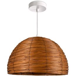 Paco Home Pendelleuchte &raquo;Gogo&laquo; E27 Deckenlampe LED Wohnzimmer Und Schlafzimmer, Gras, Deko E27 wei&szlig; 1, &Oslash; 36cm H: 25,5cm