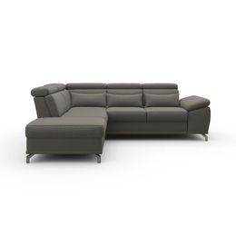 Sit & More sit&more Ecksofa &raquo;Cabrio L-Form, B: 274 cm, mit Sitztiefen-, Arm- & Kopfteilverstellung&laquo; 3 Nierenkissen, Federkern, optional Schlaffunktion und 