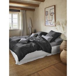 Irisette Bettw&auml;sche &raquo;Premium Satin Bettw&auml;sche Paris&laquo; 2 Hochwertige Premium Bettw&auml;sche grau Mako-Satin, Obermaterial: 100% Baumwolle B/L: 140cm x 200cm, 1 Stk.,
