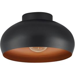 Eglo Deckenleuchte &raquo;MOGANO 2&laquo; E27 1 Stk. Deckenleuchte aus Metall, E27, dimmbar, &Oslash; 28 cm, exkl. E27 - 1X40W schwarz &Oslash; 28 H: 18,15cm, 1 Stk.
