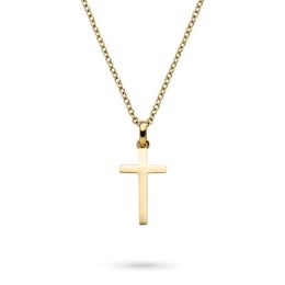 s.Oliver Damen s.Oliver Kette mit Anh&auml;nger &raquo;Modern Cross, Kreuz-Optik&laquo; Edelstahl, L: 50 B: 1,5mm