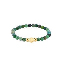 Liebeskind Berlin Damen Armband &raquo;Schmuck Geschenk Armkette Zugarmband&laquo; mit Edelsteinen gold 17cm, Edelstahl Polyurethan