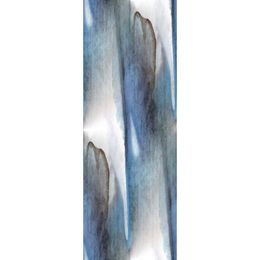 queence Vinyltapete &raquo;Emmou&laquo; Steinoptik glatt 90x250cm, selbstklebend, kinderleichte Anbringung,, Sticker blau Vinyl B/L: 0,9m x 2,5m