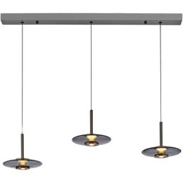 Neuhaus PURE LED Pendelleuchte &raquo;PURE Vitrum&laquo; LED-Board 1 Stk. Warmwei&szlig; Comfort Lift, dimmf&auml;hig &uuml;ber separaten Tronicdimmer schwarz 3, &Oslash; 22cm H: 80cm, 