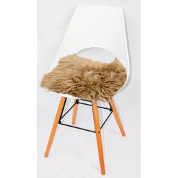 Heitmann Felle Stuhlkissen &raquo;Lamm, Sitzauflage eckig&laquo; 44x44 cm, echtes Lammfell, waschbar, auch als 2er oder 4er Set braun Lammfell B/L: 44cm x 44cm, 1 Stk.