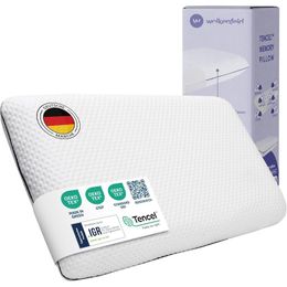 Nackenkissen &raquo;Eron Nackenst&uuml;tzkissen&laquo; Optimaler Support f&uuml;r Nacken, R&uuml;cken und Schultern &ndash; Tencel-Faser wei&szlig; B/H/L: 40cm x 10cm x 60cm Nackenkissen