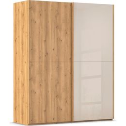 Rauch Schwebet&uuml;renschrank &raquo;Kleiderschrank Schrank Garderobe Schlafzimmerschrank SCALE-WOOD&laquo; edle geteilte Front in massiver Asteiche mit Glast&uuml;ren 