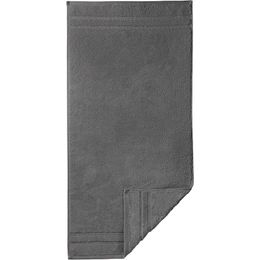 Egeria Gaestehandtuecher &raquo;Micro Touch&laquo; Streifenbord&uuml;re, extrem saugf&auml;hig & flauschig, 100% Baumwolle grau Walkfrottee, Obermaterial: 100% Baumwolle B/L: 