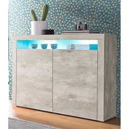 borchardt M&ouml;bel borchardt M&ouml;bel Highboard &raquo;Santa F&eacute;, Kommode mit moderner Rahmenoptik, Breite 107 cm&laquo; Breite 107 cm grau Holzwerkstoff B/H/T: 107cm x 89cm x 35cm, 2 
