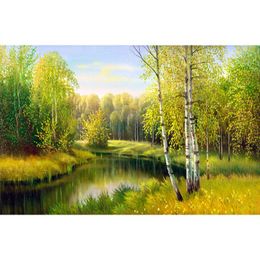 papermoon Fototapete &raquo;River in Autumn Day&laquo; glatt bunt Vlies B/L: 1,5m x 1,11m, Bahnen: 7 Stk.