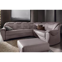 Sit & More sit&more Ecksofa &raquo;Benson L-Form&laquo; wahlweise mit Schlaffunktion grau NaturLeder;Luxus-Microfaser;Luxus-Kunstleder;Primabelle -Microfaser B/H/T: 265cm x 