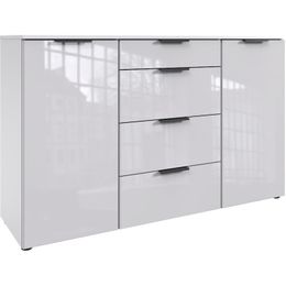 wimex Kombikommode &raquo;Level36 black C by fresh to go&laquo; mit Glaselementen auf der Front, soft-close Funktion, 135cm breit wei&szlig; Holzwerkstoff B/H/T: 135cm x 84cm