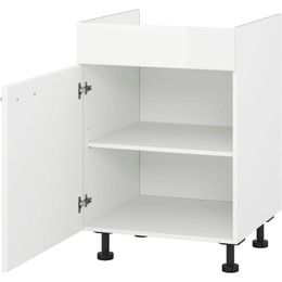 KOCHSTATION Herdumbauschrank &raquo;"KS-Scafa"&laquo; Breite 60 cm, mit T&uuml;r, wahlweise T&uuml;ranschlag rechts oder links wei&szlig; wei&szlig;, B/H/T: 60cm x 75cm x 56cm, T&uuml;ren: 
