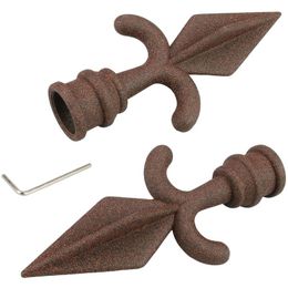 Liedeco Gardinenstangen-Endst&uuml;ck &raquo;Amor&laquo; f&uuml;r Gardinenstangen &Oslash; 16 mm braun 2 Stk.