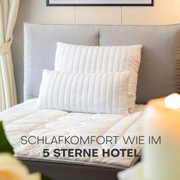 John Cotton Baumwollkissen &raquo;Magicline 40x80, 80x80 cm, pure Eleganz&laquo; F&uuml;llung: Polyester 1 Stk. tlg. Feinbatist Baumwolle, Schlafkomfort, Hergestellt in 
