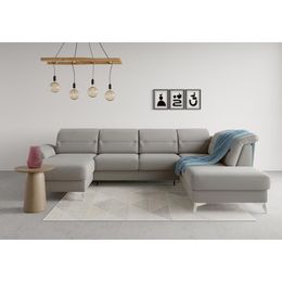 Sit & More sit&more Wohnlandschaft &raquo;Sinatra U-Form&laquo; optional mit Kopfteilverstellung und Armteilfunktion etc. silber 90% Polyester, 10% Polyamid B/H/T: 326cm x 