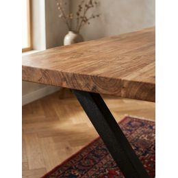 KADIMA DESIGN Schreibtisch 140x80x76 cm Massivholz / Metall Computertisch | Gr.: 180 x 90 x 76 cm