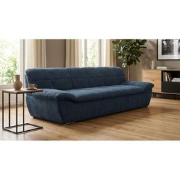 OTTO home 3-Sitzer &raquo;Salltum 232 cm breit, formsch&ouml;n, komfortabel&laquo; mit Ziern&auml;hen in R&uuml;cken und im Sitz, pflegeleichter Bezug blau 100% Polyester B/H/T: