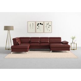 Sit & More sit&more Wohnlandschaft &raquo;Cabrio U-Form, B: 359 cm, mit Sitztiefen-, Arm- & Kopfteilverstellung&laquo; 3 Nierenkissen, Federkern, optional Schlaffunktion und