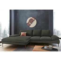 W.Schillig Ecksofa &raquo;enjoy&MORE, Designsofa, bequem, zeitlos und elegant, L-Form&laquo; Sitztiefenverstellung, F&uuml;&szlig;e bronze pulverbeschichtet, Breite 310 cm 