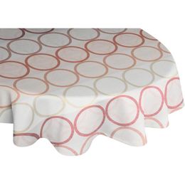 WIRTH Tischdecke &raquo;ZIRBELLO&laquo; orange Baumwolle, Polyester B/L: 130cm x 190cm, 1 Stk., oval