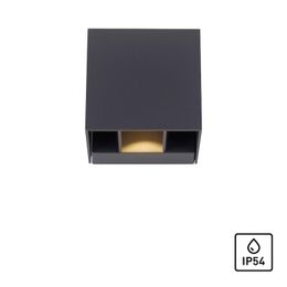 Paul Neuhaus LED Au&szlig;en-Wandleuchte &raquo;BLOCK&laquo; LED-Board 1 Stk. Warmwei&szlig; IP54 grau 2, 1 Stk.