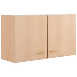 KOCHSTATION H&auml;ngeschrank &raquo;KS-Elster&laquo; Breite 100 cm braun Holzwerkstoff buchefarben, B/H/T: 100cm x 57cm x 34cm, T&uuml;ren: 2 Stk.