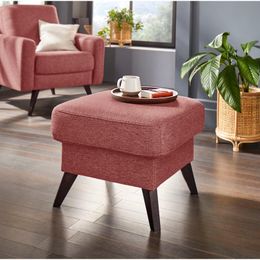 exxpo - sofa fashion Hocker &raquo;Samso&laquo; rot B/H/T: 57cm x 47cm x 57cm, Webvelours, Hocker