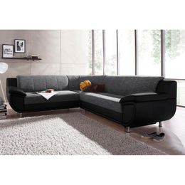 Trendmanufaktur Ecksofa &raquo;Rondo 3, zeitlos und modern, im Materialmix, L-Form&laquo; wahlweise Federkern f&uuml;r hohen Sitzkomfort, wahlweise Bettfunktion 