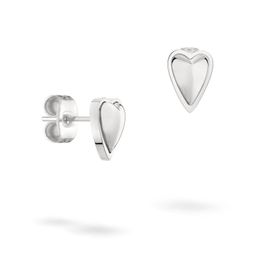 Liebeskind Berlin Damen Paar Ohrstecker &raquo;Metal Heart, Herz&laquo; silber Edelstahl