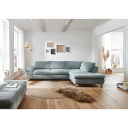 Die PlanBar Ecksofa &raquo;Ottomane MP-IN14007 L-Form, Breite 306 cm&laquo; wahlweise mit Schlaffunktion und verstellbaren Kopfst&uuml;tzen 100% Polyester B/H/T: 306cm