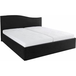 Westfalia Schlafkomfort Polsterbett inkl. Bettkasten bei Ausf&uuml;hrung mit Matratze schwarz Bezug Bett: wahlweise Kunstleder oder Microfaser (100% Polyester);Bonnell-