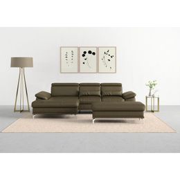 Sit & More sit&more Ecksofa &raquo;Cabrio L-Form, B: 295 cm, mit Sitztiefen-, Arm- & Kopfteilverstellung&laquo; 2 Nierenkissen, Federkern, optional Schlaffunktion und 