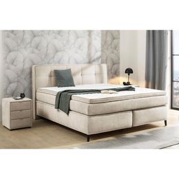 Jockenh&ouml;fer Boxspringbett &raquo;Capello, 7-Zonen-TTFK-Matratze&laquo; KS-Topper, 160x200 cm oder 180x200 cm, verschiedene H&auml;rtegrade w&auml;hlbar beige Bezug Bett: Flachgewebe (