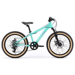 Bikestar Jugendfahrrad 7 Gang Shimano RD-TY21 Schaltwerk Kettenschaltung gr&uuml;n 28cm, 20 Zoll (50,80cm) Jugendfahrrad