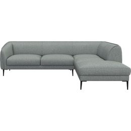 FLEXLUX Ecksofa &raquo;Belle Designsofa, L-Form, B/T 268/209 cm&laquo; Skandinavisches Design, In hochwertiger Verarbeitung blau 62% Polyester/17%Cotton/14%
