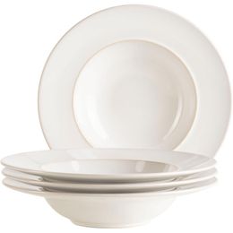 M&auml;ser M&Auml;SER Pastateller &raquo;UNICO, Pastateller Set, Steinzeug&laquo; Teller Set wei&szlig; Steinzeug 27cm