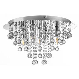 NOWA Deckenleuchte &raquo;LONDON&laquo; E14 4 Stk. Deckenlampe, Tropfen, Esszimmer, Wohnzimmer silber 4 Stk.