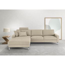 3C Candy Ecksofa &raquo;Lecce, wahlweise PUR-Schaumstoff oder Tonnentaschenfederkern&laquo; Bett im 2,5-Sitzer, teilmotorische Schlaffunktion im Longchair, L-Form